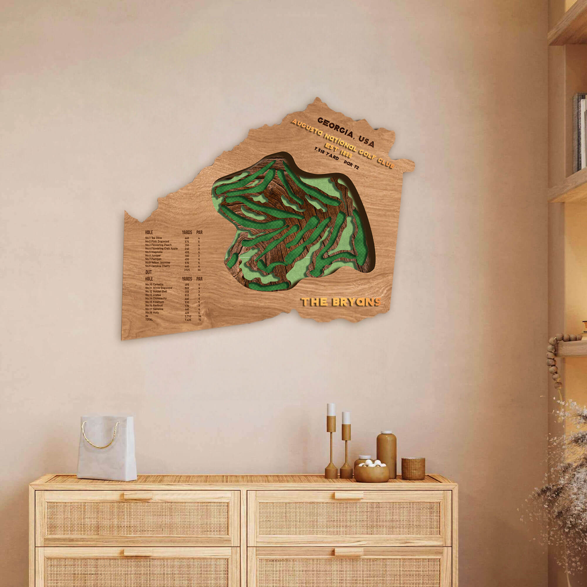 State-shaped Golf Course Maps: Personalize Your Passion – Handreamy