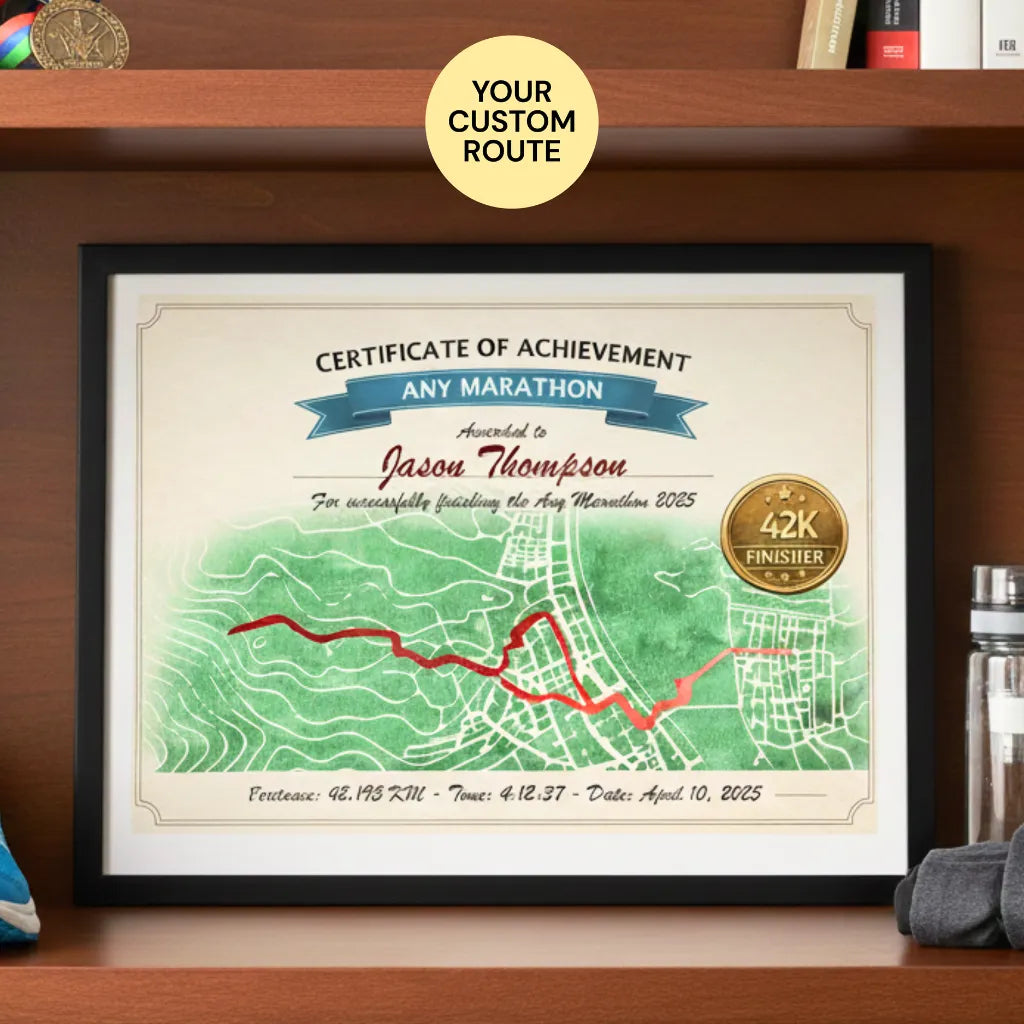 The Finisher’s Legacy: Personalized Marathon Route & Photo Poster (Dig ...